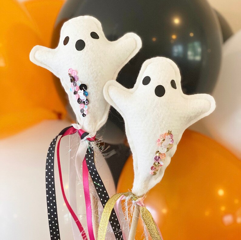 RTS Halloween Sequin Magical Wands Bat Wand Ghost Wand - Etsy