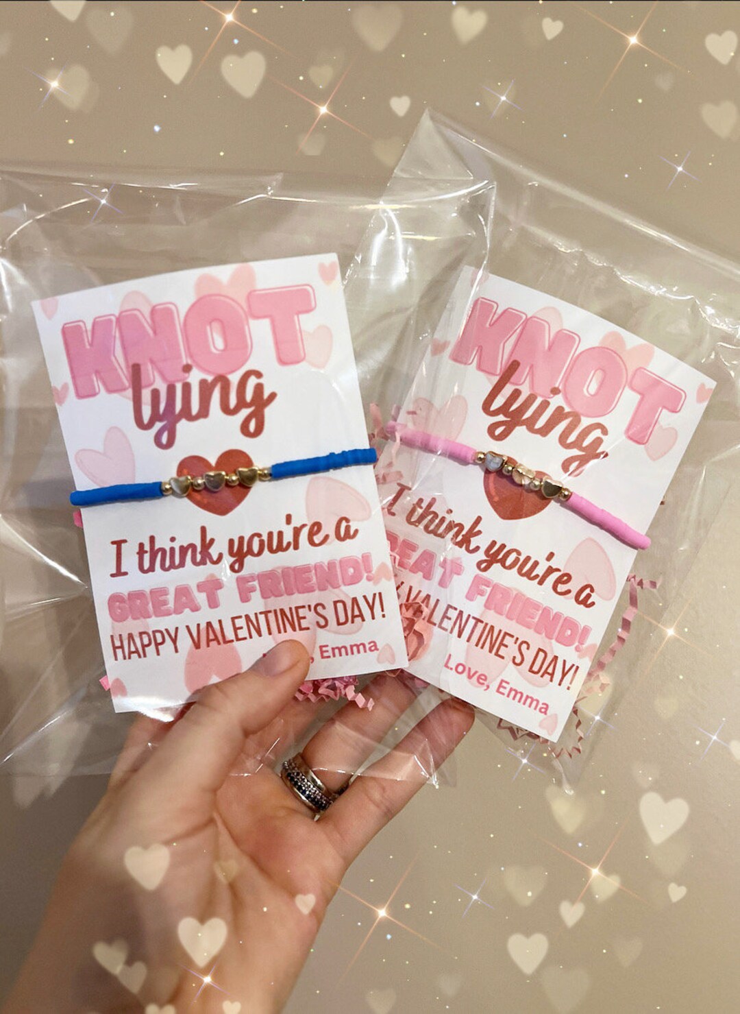 Valentine's Day Bracelet Printable Tag - Bracelet Card - Printable ...