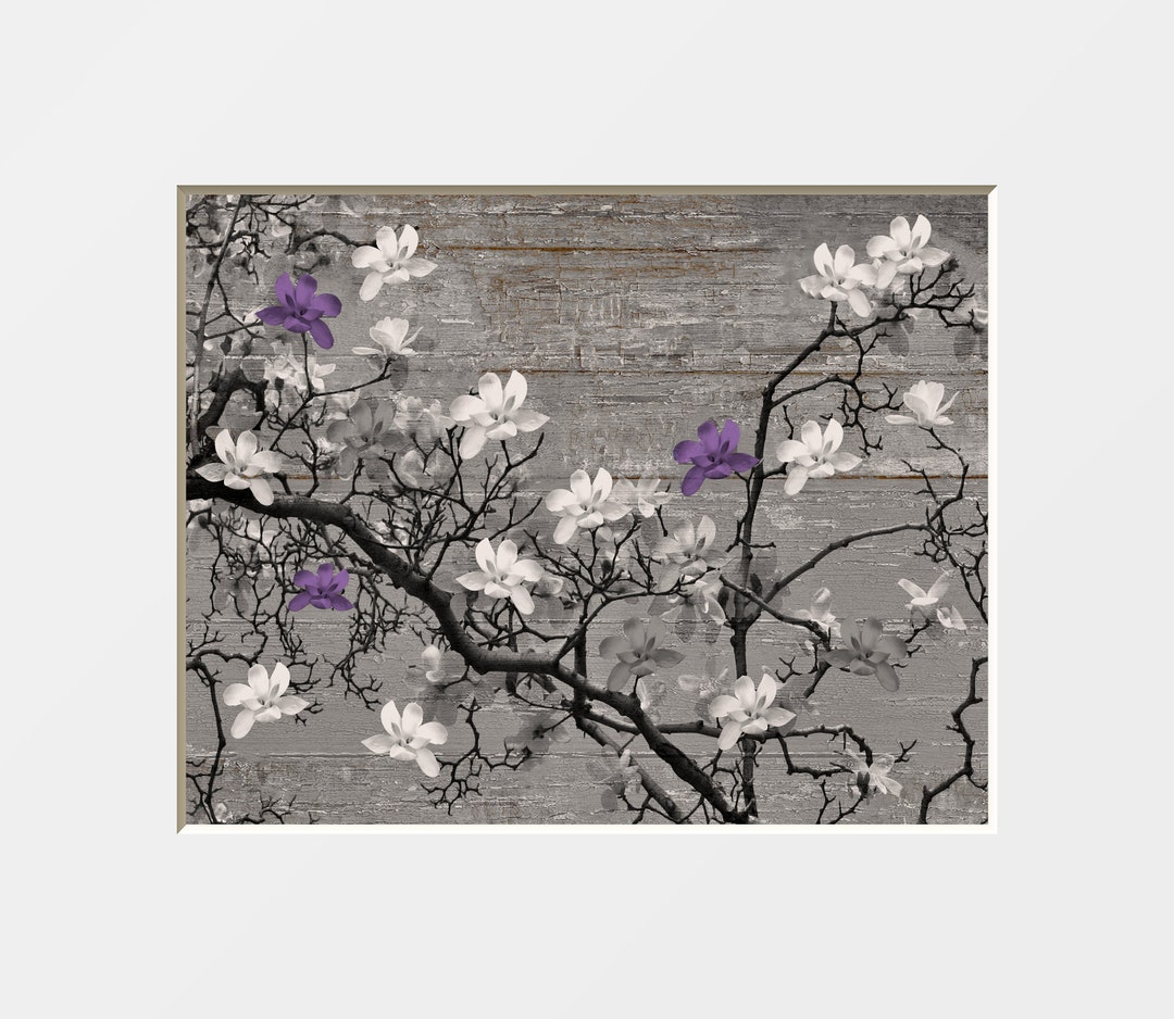 Purple Rustic Wall Decor, Purple Wall Prints, Photography Art, Flowers ...