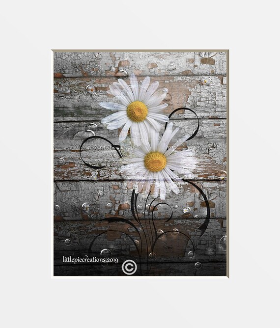 Art & Collectibles Digital Prints Prints Rustic Daisy etna.com.pe