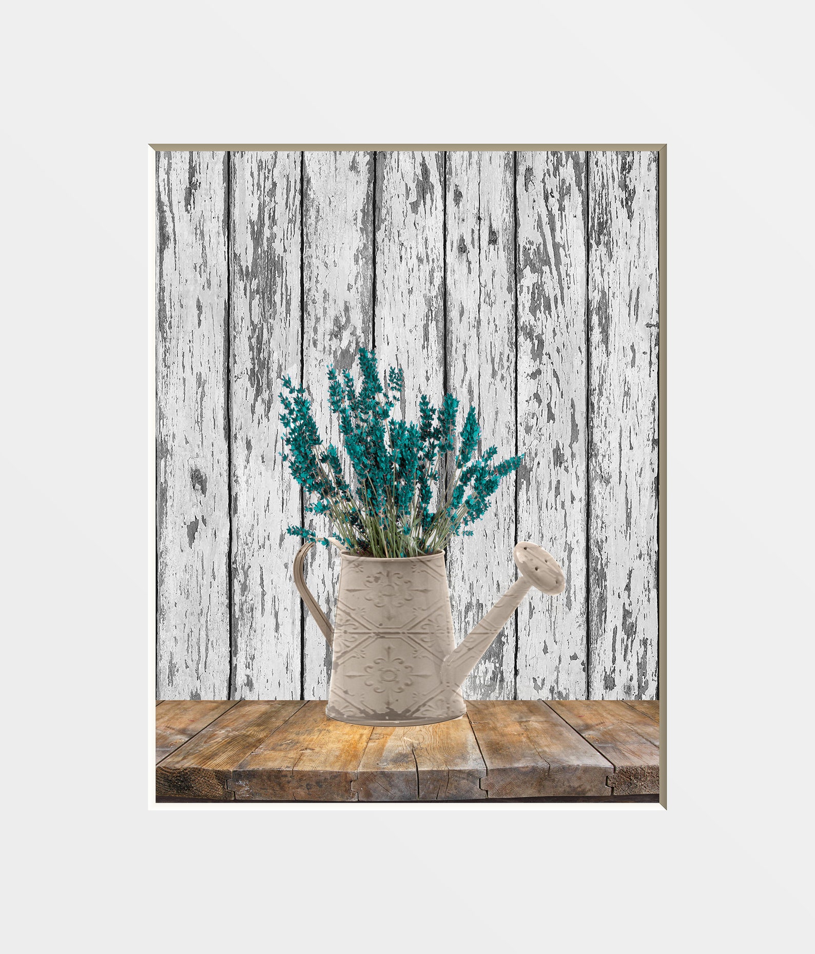 Teal Brown Rustic Wall Art Tree Lake Landscape Teal Pictures - Etsy