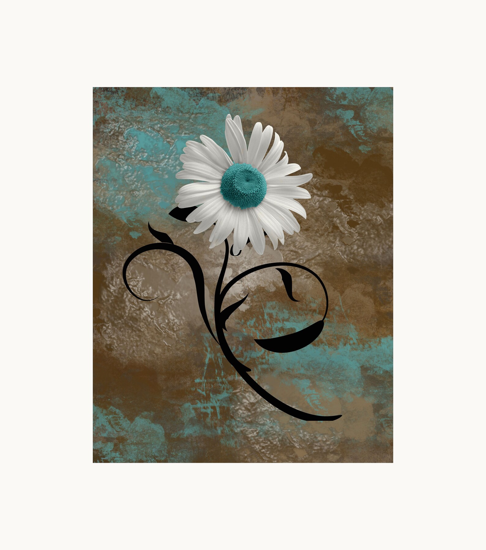 Teal Brown Rustic Flower Butterfly Bathroom Bedroom Home Decor - Etsy