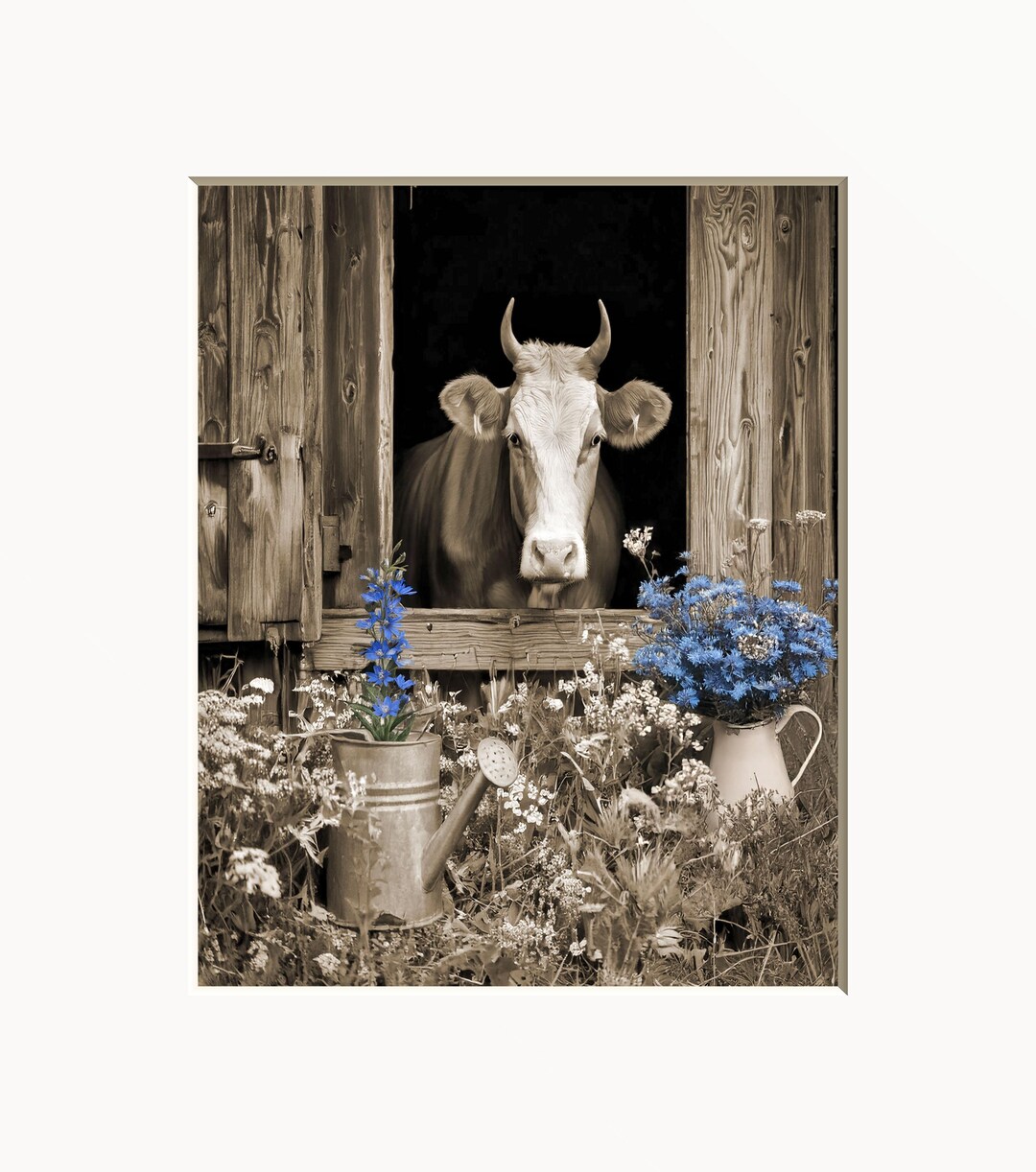 Cow Wall Decor, Farmhouse Wall Art, Country Decor, Neutral Wall Art ...