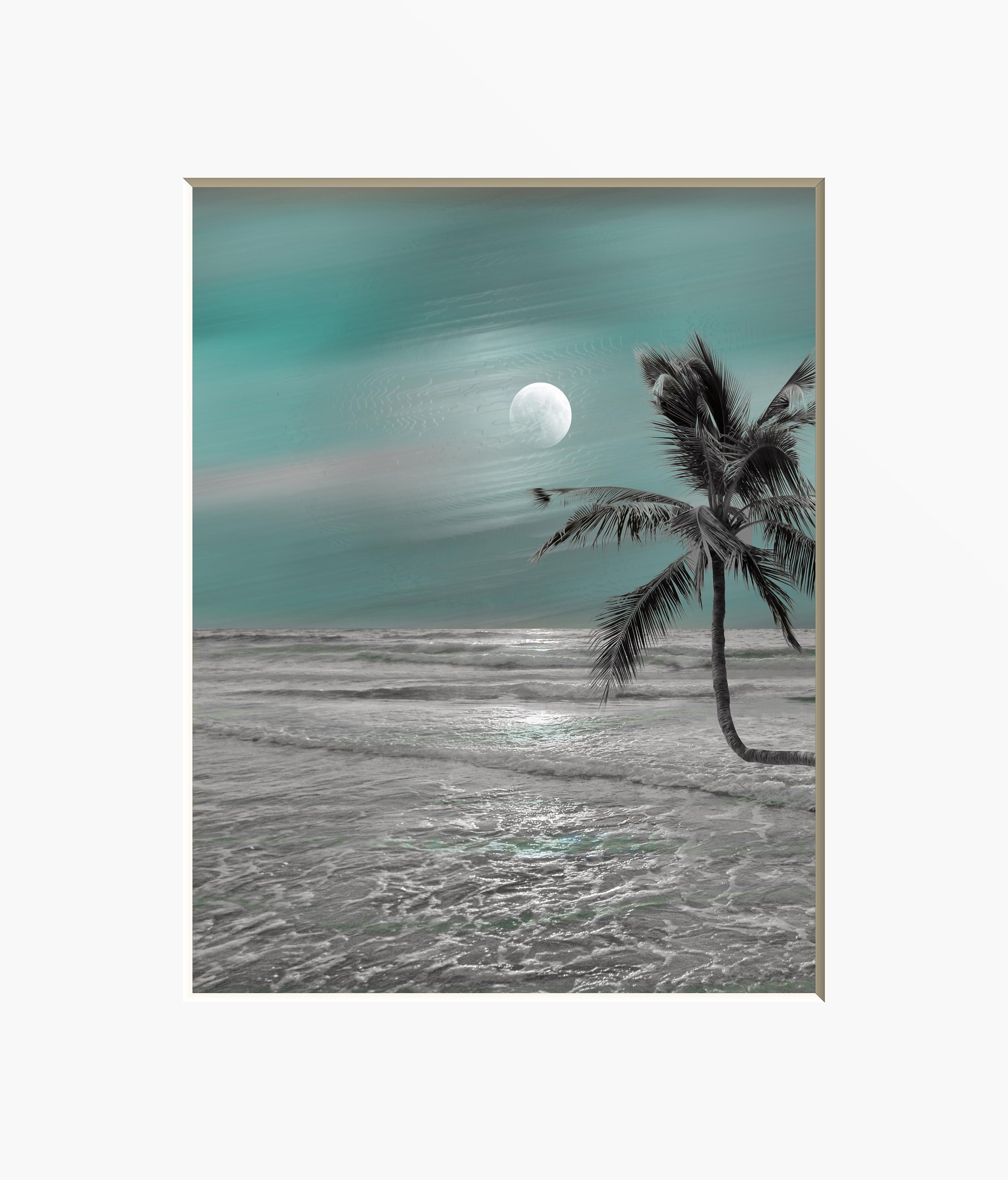 Teal Coastal Beach Decor Teal Bathroom Bedroom Modern - Etsy