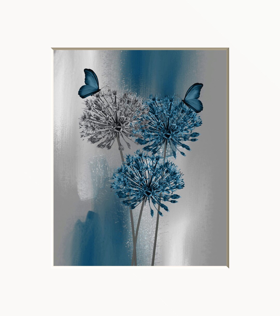 Blue Gray Wall Decor, Blue Wall Prints, Blue Home Decor Bedroom ...