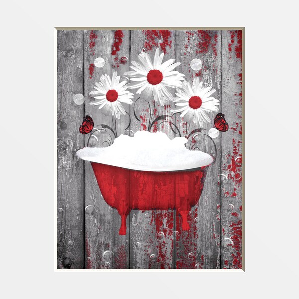 Red Wall Art - Etsy