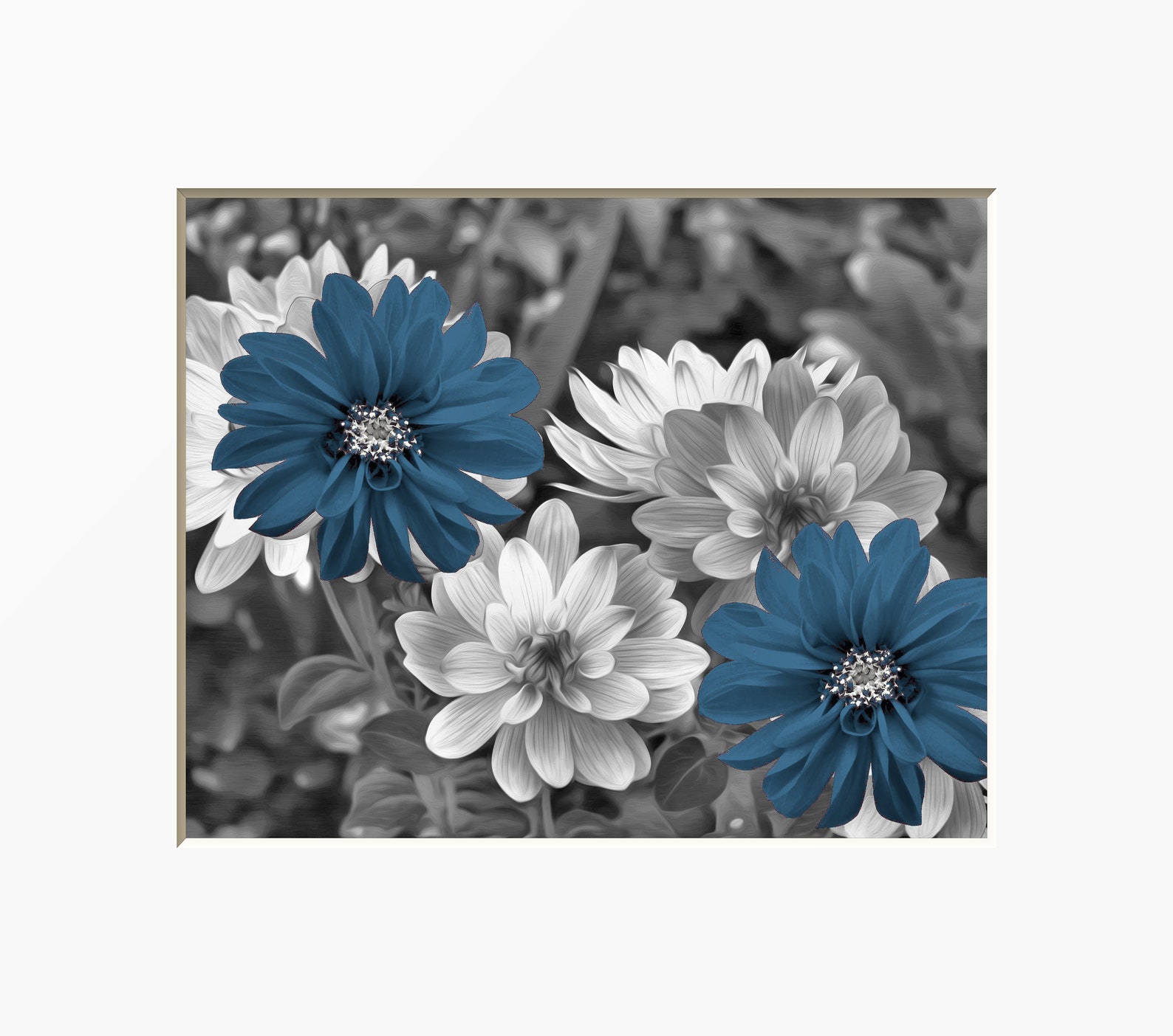 Blue Gray Rustic Modern Farmhouse Daisy Flowers Vintage Tub - Etsy