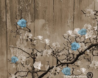 Rustic Blue Decor | Etsy