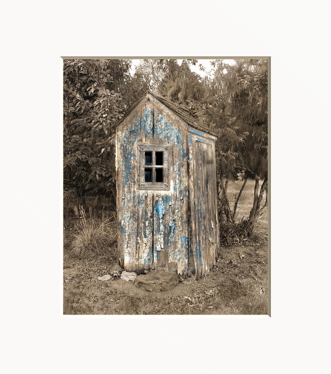 Rustic Outhouse Photography: Vintage Bathroom Matted Wall Art - Etsy