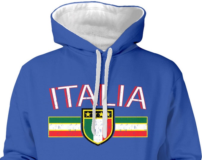 ITALY Country Sweatshirt Italia Hoodie Two Tone Sweatshirt - Etsy