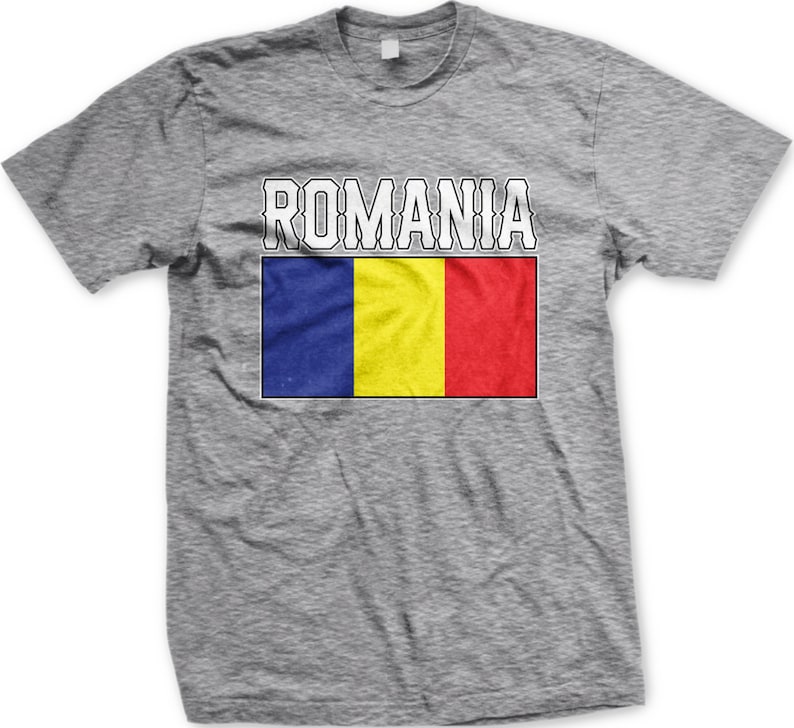 Romania Flag Men's T-shirt Romanian Flag Romania Coat of | Etsy