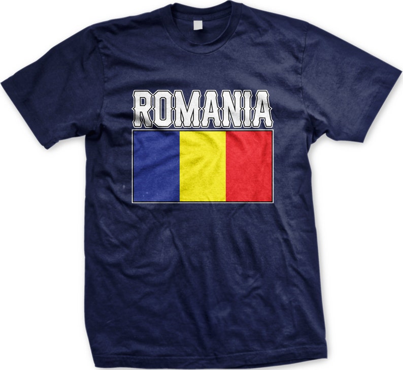 Romania Flag Men's T-shirt Romanian Flag Romania Coat of | Etsy