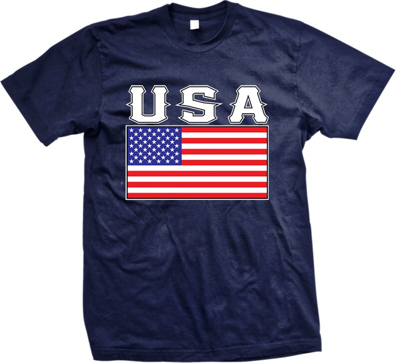 USA Flag Men's T-shirt American Flag United States of - Etsy