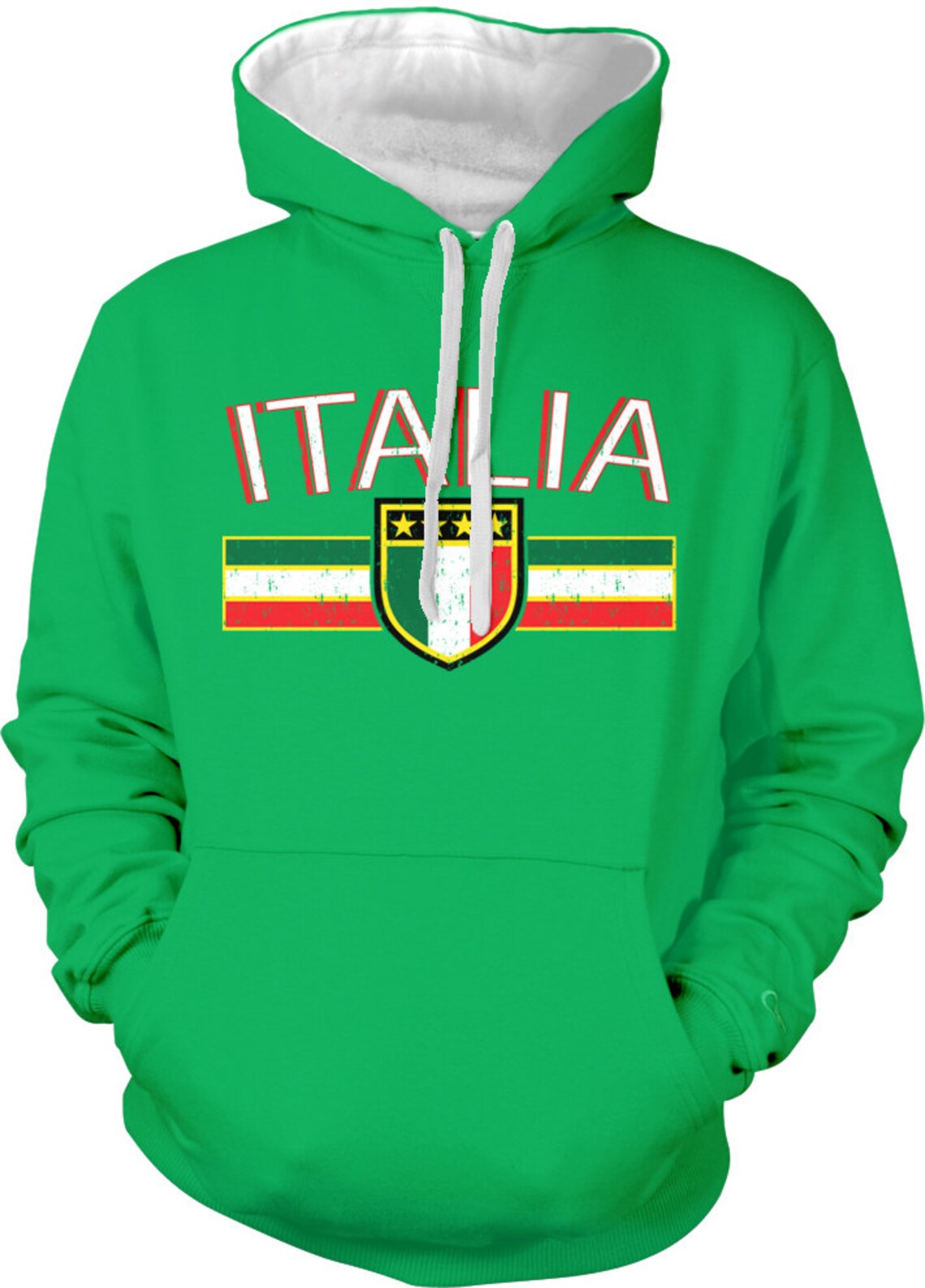 ITALY Country Sweatshirt Italia Hoodie Two Tone Sweatshirt | Etsy