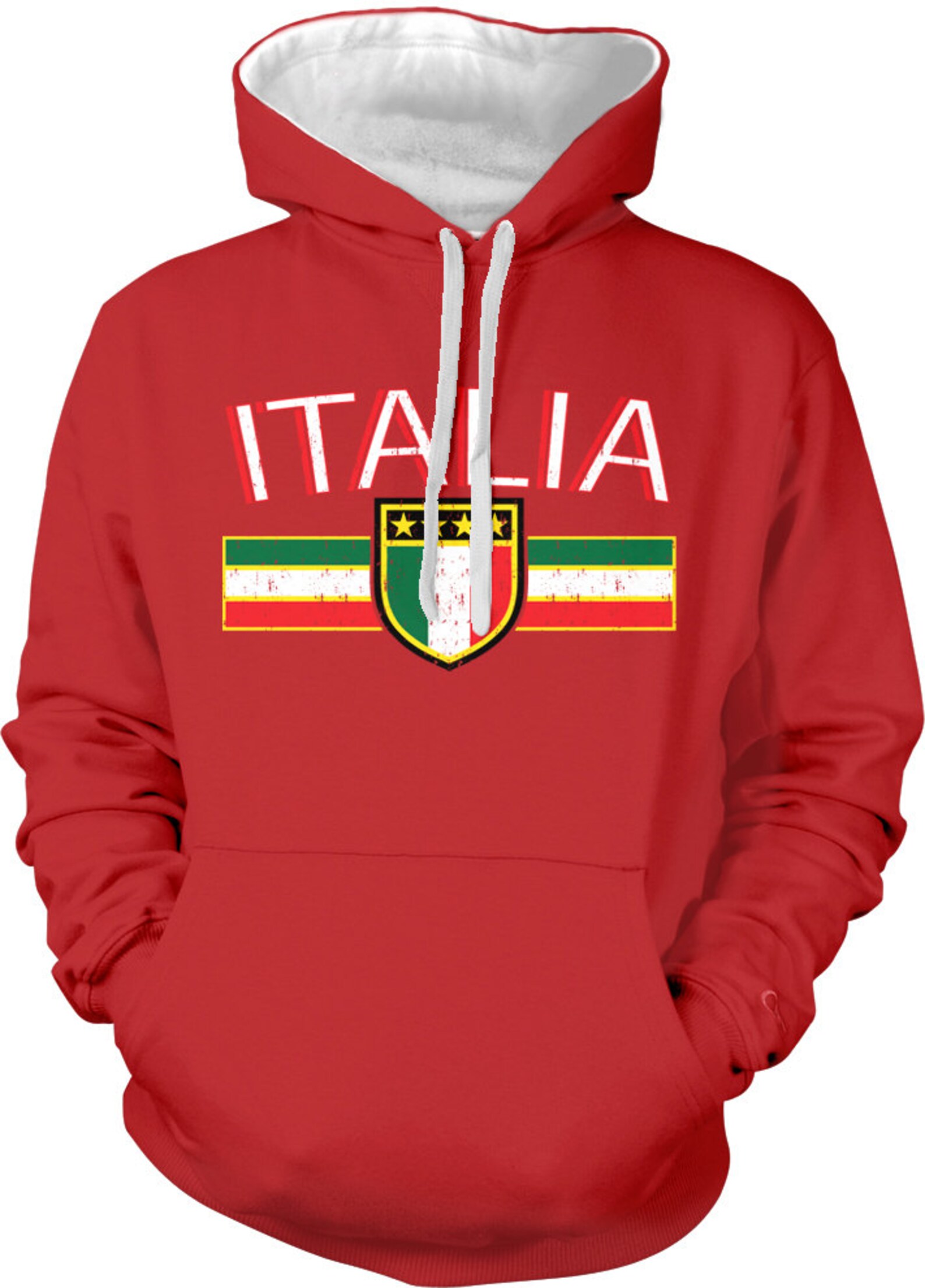 ITALY Country Sweatshirt Italia Hoodie Two Tone Sweatshirt | Etsy