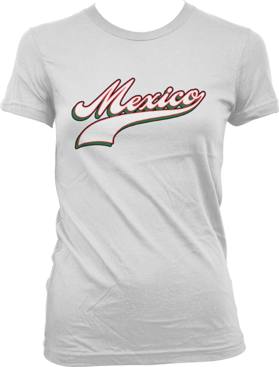 Mexico Ladies T-shirt, Mexico Script Font, Baseball Style Text Design ...