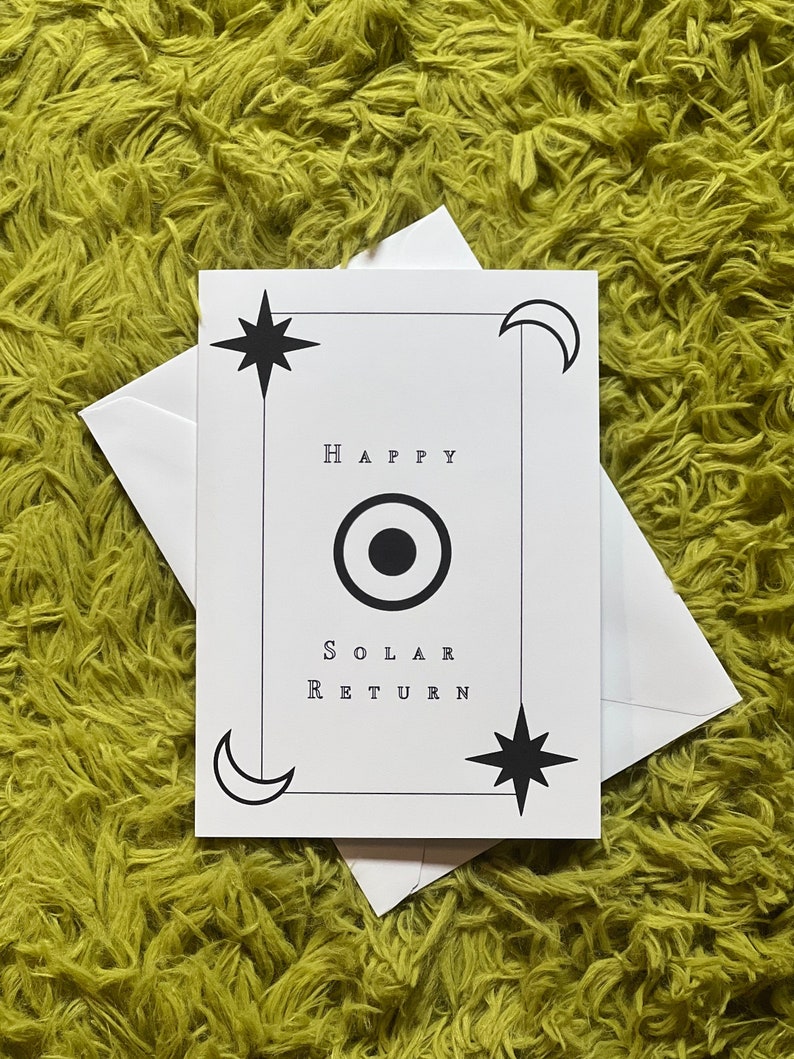 Happy Birthday Solar Return Card 5x7 - Etsy