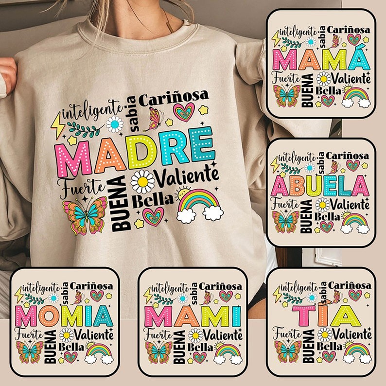 Bundle Madre Png, Spanish Mama Png, Happy Mother's Day, Latina Mom Png ...