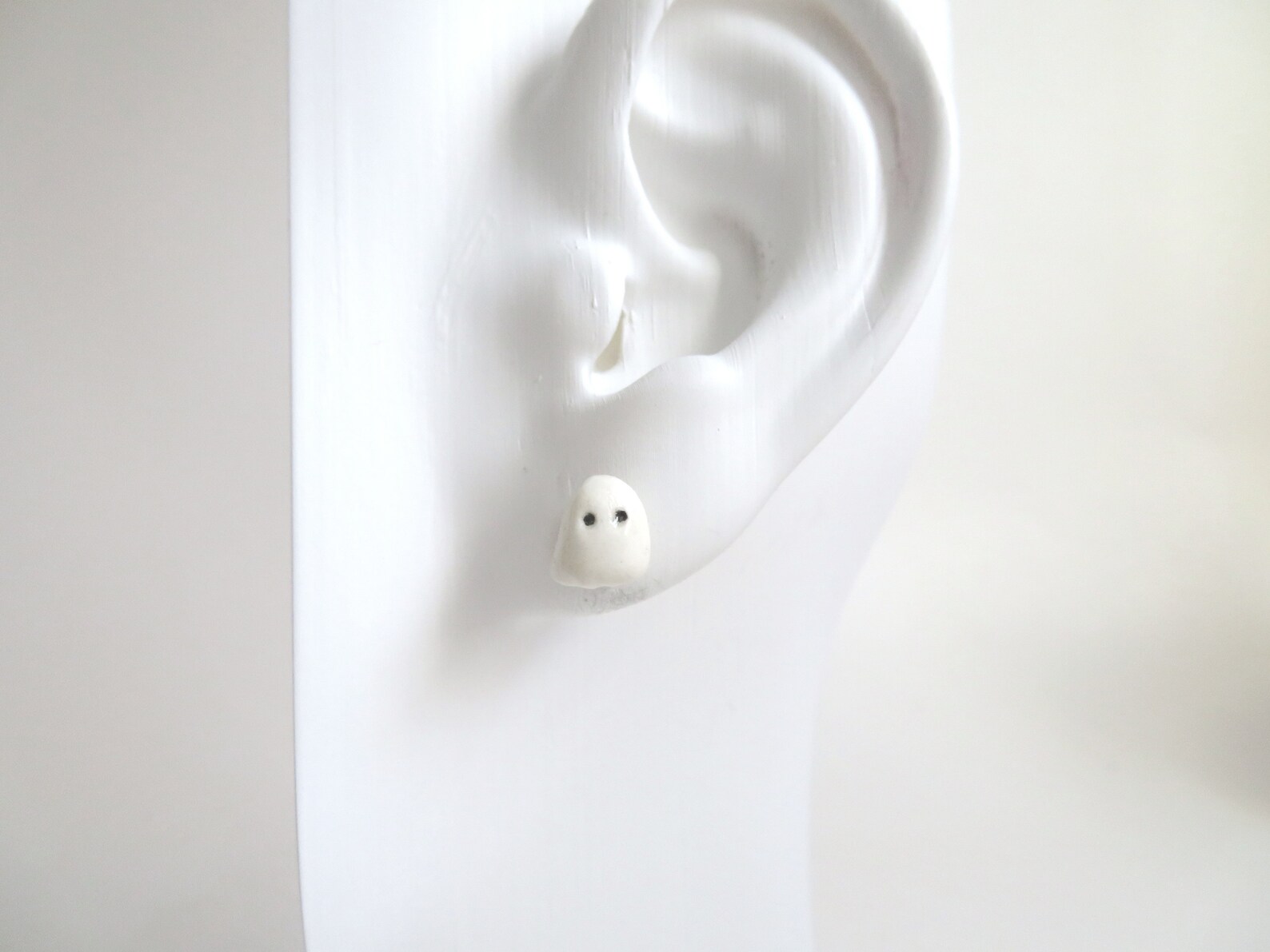 Tiny Ghost Stud Earrings Halloween Gift Ceramic Stud | Etsy