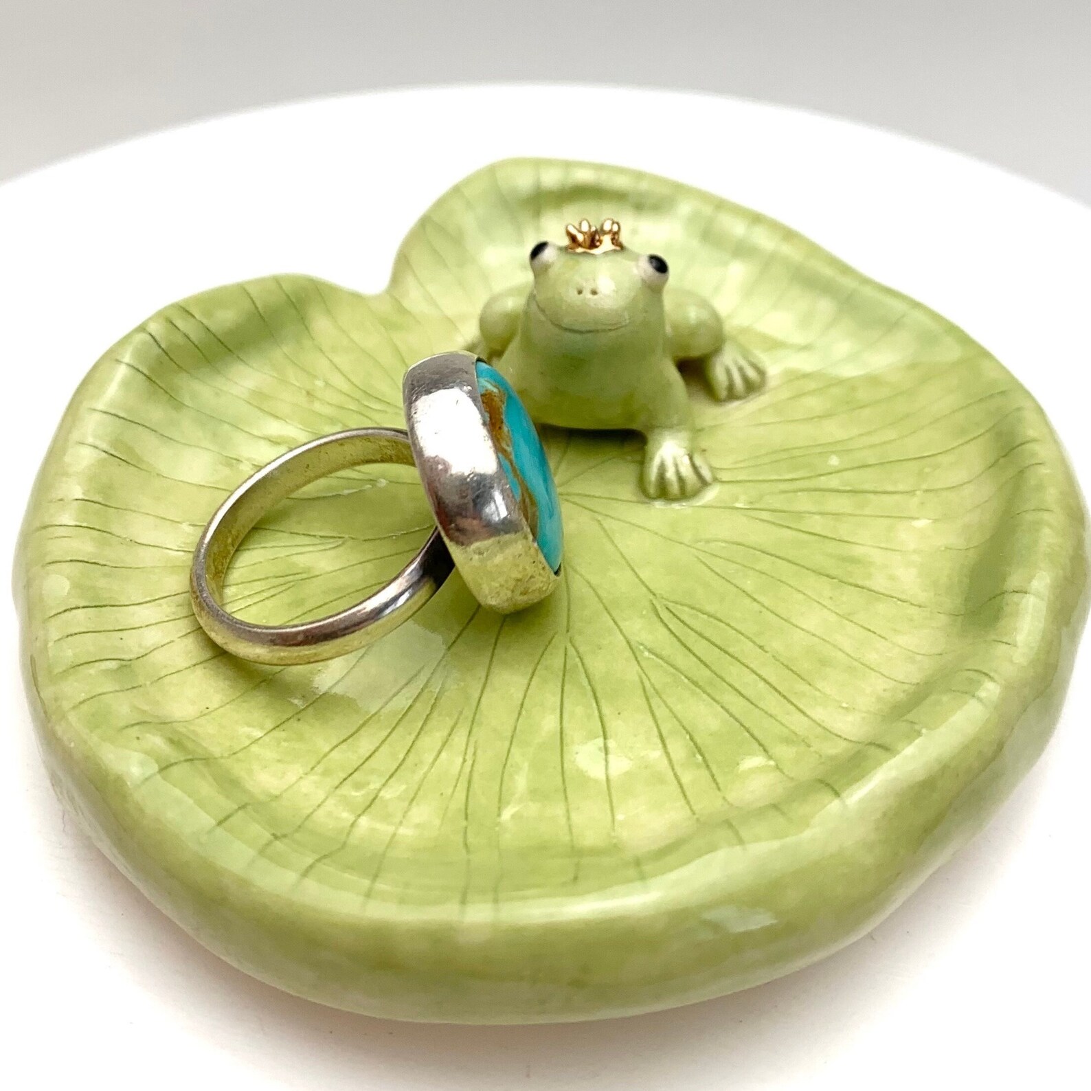 Frog Prince Ring Dish | Frog Lover Gift | Porcelain Frog | Whimsical ...