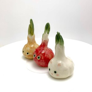 Bulb Vegetable Cat Ring Dish, Ceramic Onion Cat, Garlic Cat, Kitchen ...