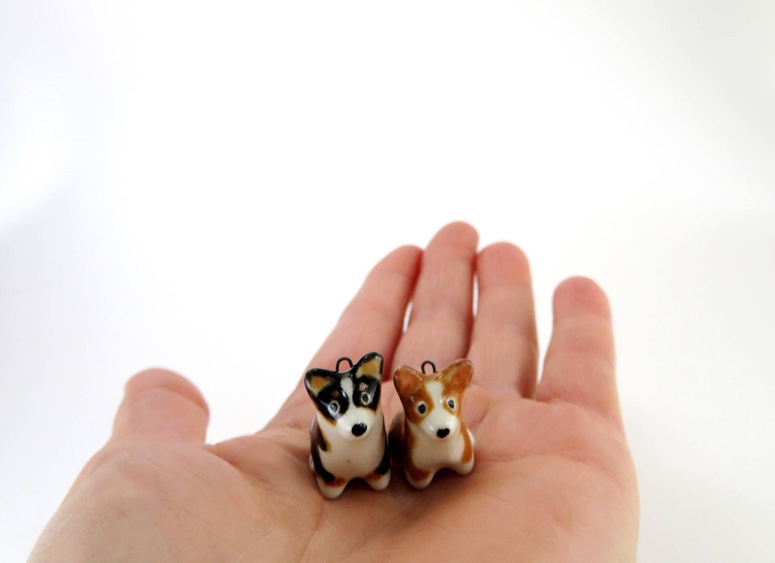 Corgi Gift for Women, Corgi Necklace, Puppy Charm, Ceramic Animal ...