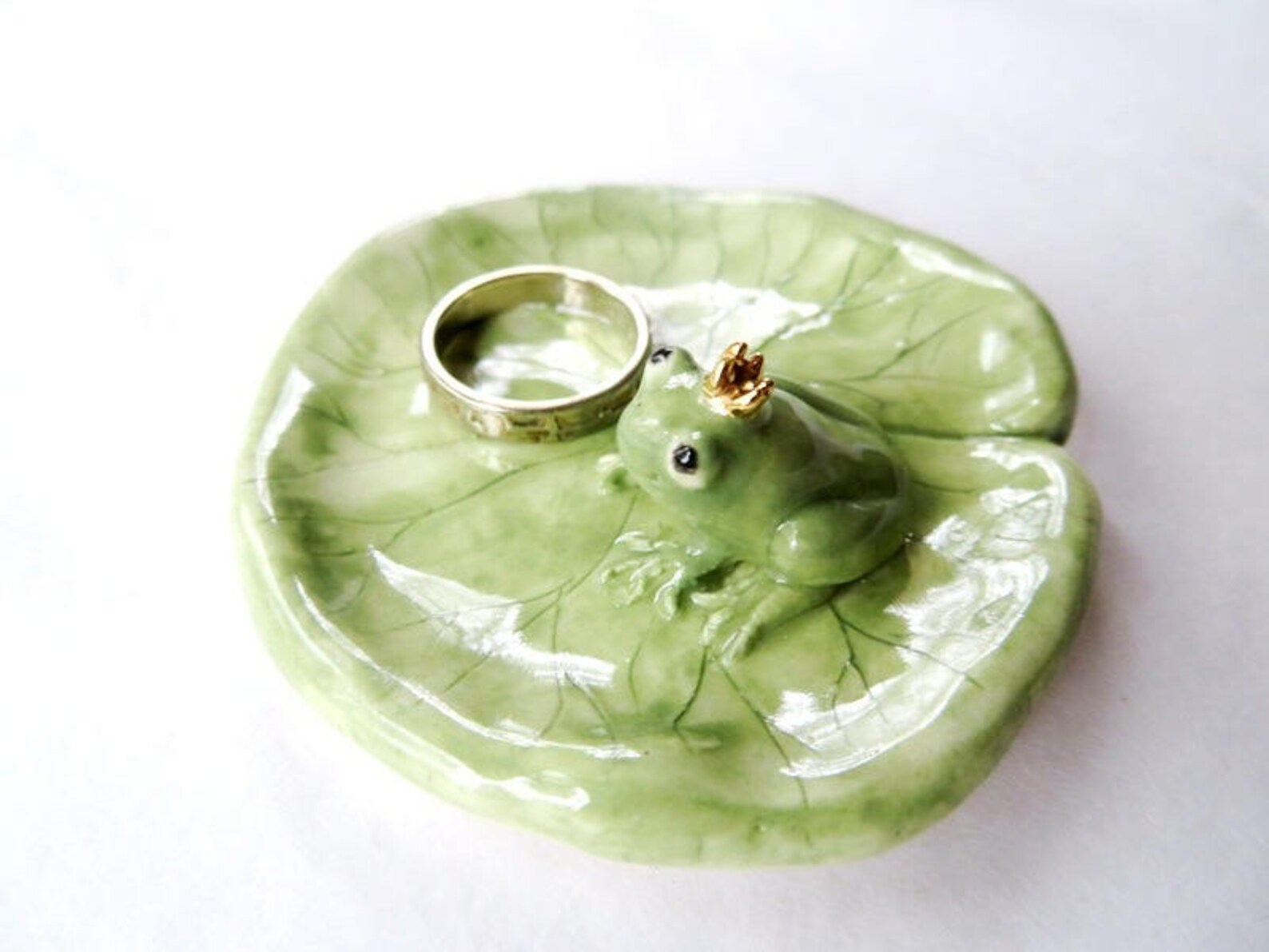 Frog Prince Ring Dish Frog Lover Gift Porcelain Frog | Etsy