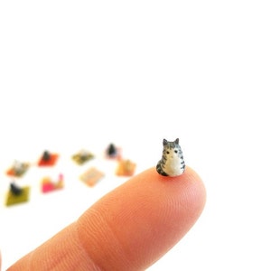 Tiny Miniature Cat Sculpture | Cat Figurine | Tiny Ceramic Cat | Cat ...