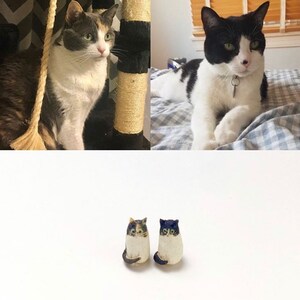 Tiny Miniature Cat Sculpture Cat Figurine Tiny Ceramic Cat Cat Lover ...