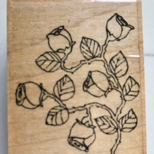Rose Rubber Stamp - Etsy