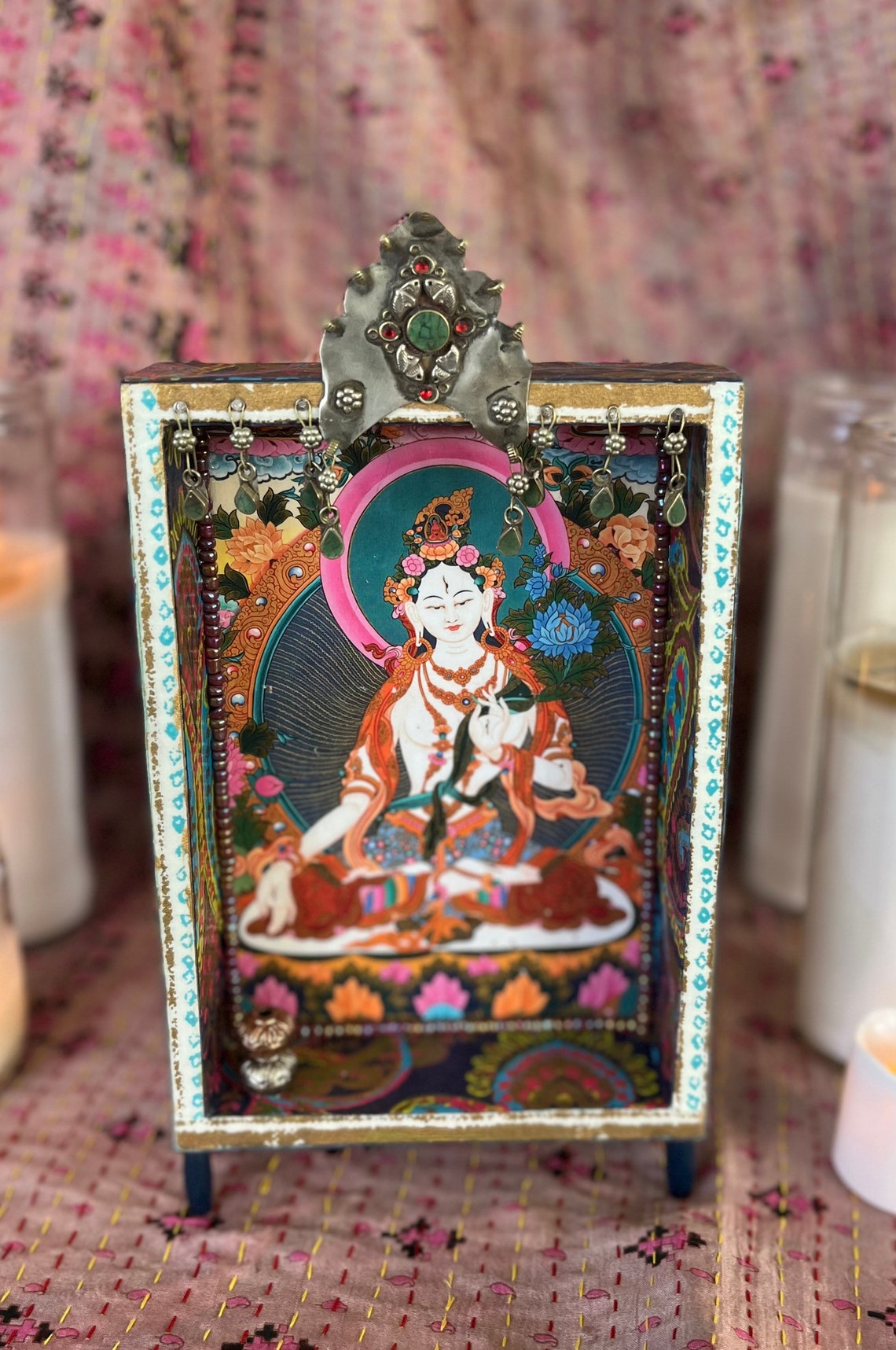 Small Handmade Box Altar Featuring Tibetan Goddess White Tara - Etsy