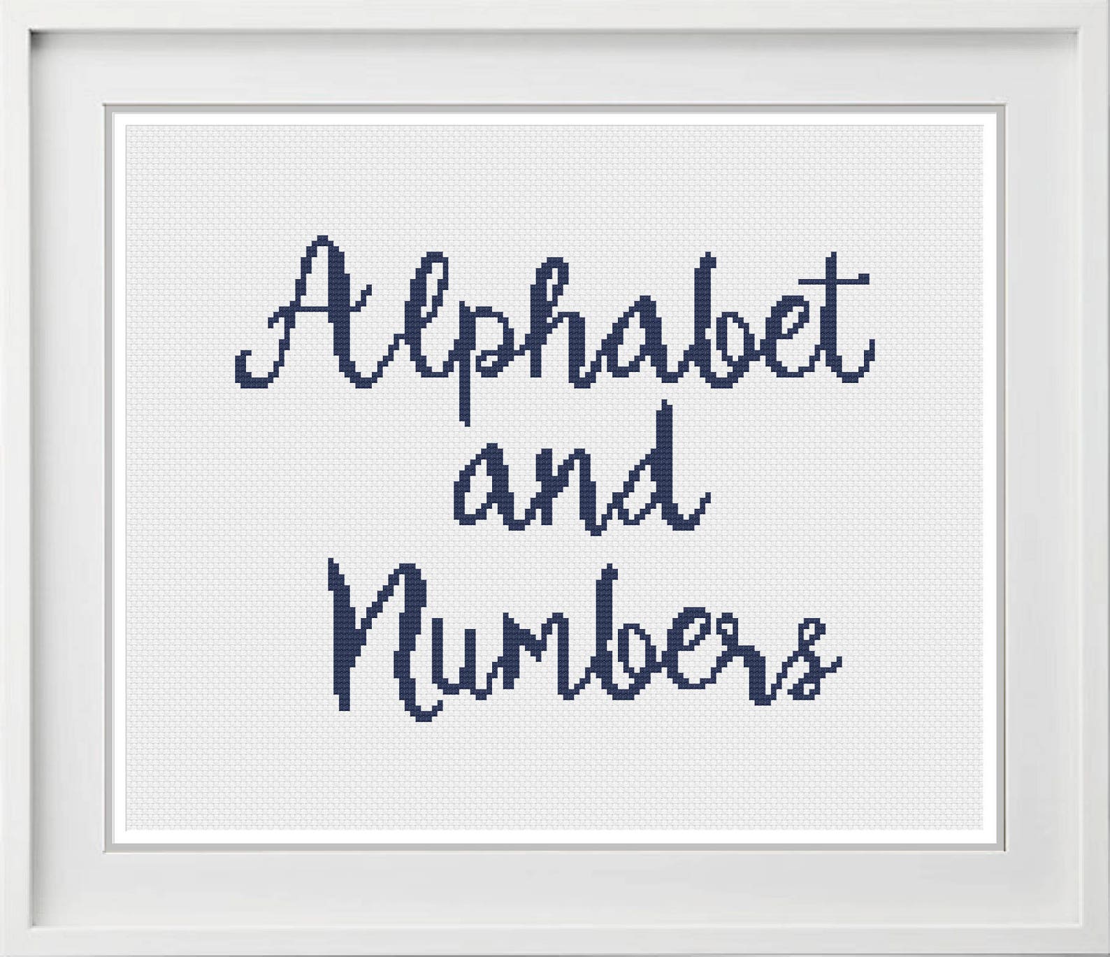 Cross Stitch Alphabet Chart Cursive Cross Stitch Font PDF - Etsy