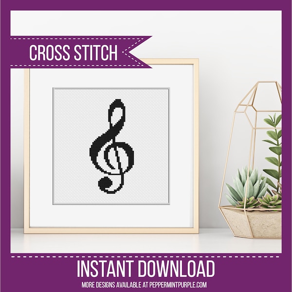 Treble Clef Pattern - Etsy