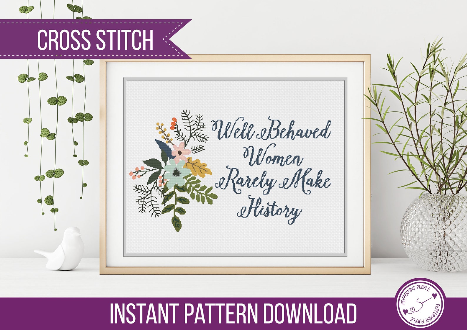 Cross Stitch Pattern Counted Cross Stitch Chart Well Behaved | Etsy