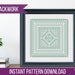 Blackwork Pattern, Study in Emerald, Blackwork Chart, Cross Stitch Chart by Peppermint Purple - Etsy