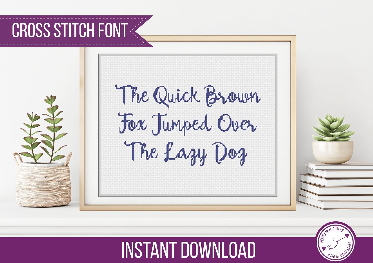 Cross Stitch Alphabet Chart Cursive Cross Stitch Font PDF - Etsy