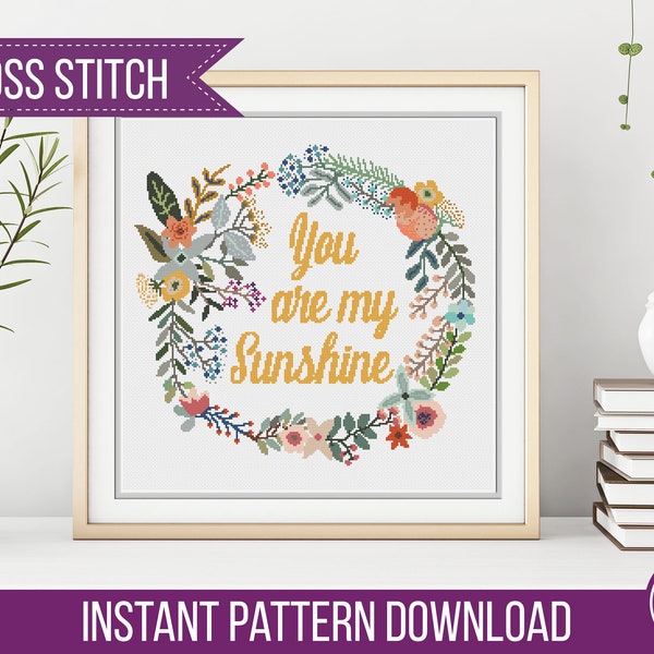 You Are My Sunshine Cross Stitch - Etsy