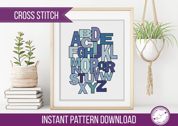 Modern Alphabet Cross Stitch Pattern Cross Stitch Chart Baby - Etsy Ireland