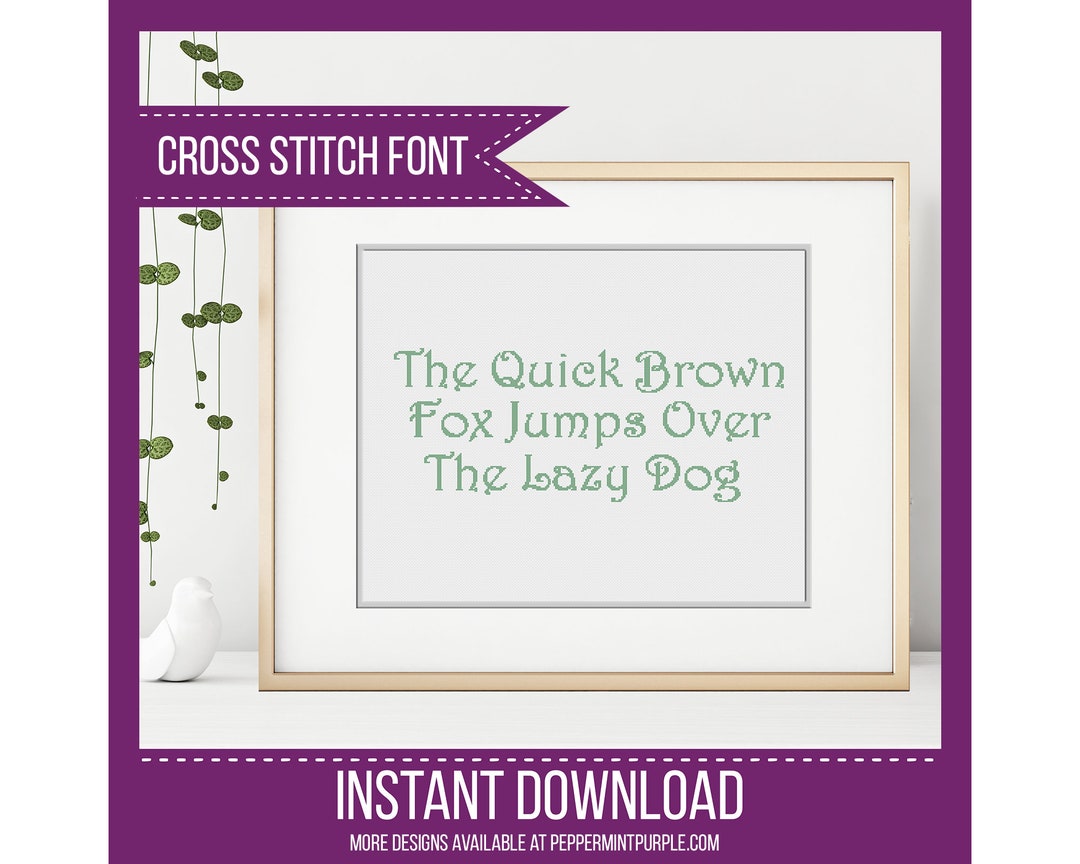 Cross Stitch Alphabet Fancy Style Font Cross Stitch PDF - Etsy