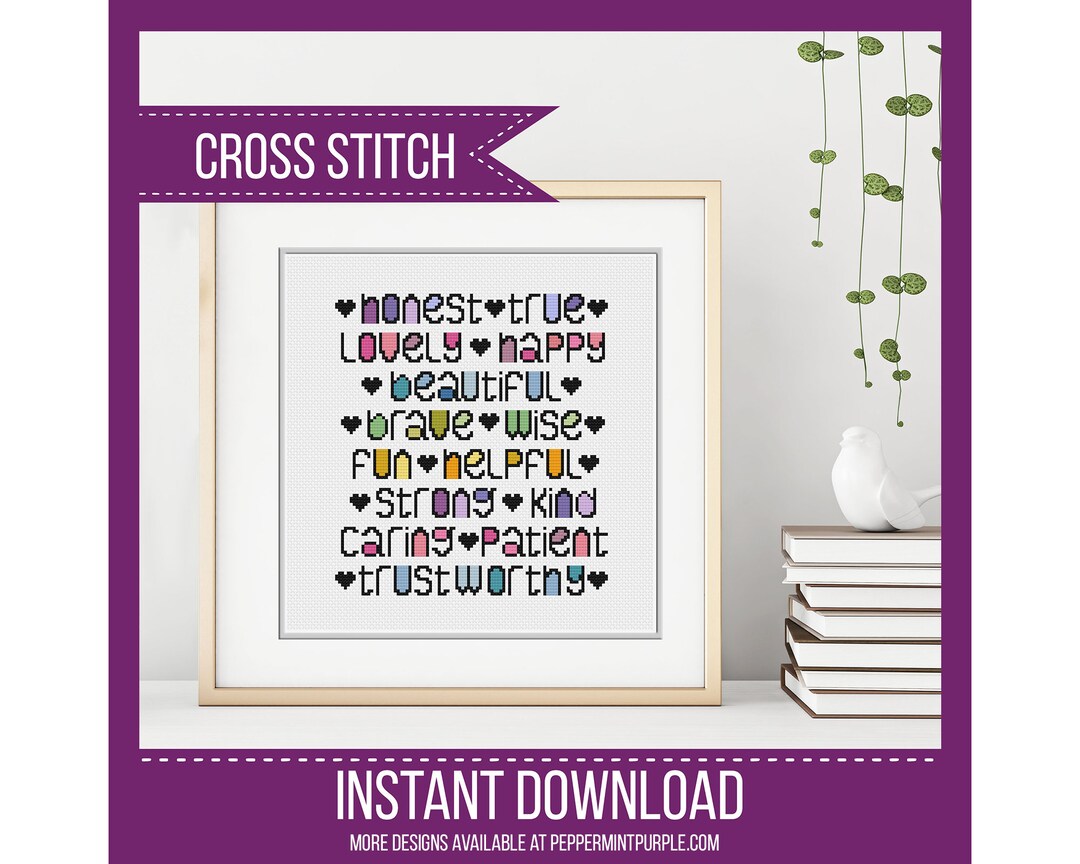 Friendship Cross Stitch Pattern - Gift for Friends - Counted Cross ...