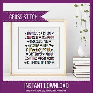 Friendship Cross Stitch Pattern Gift for Friends Counted Cross Stitch ...