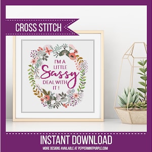 Modern Cross Stitch Pattern Sarky Sassy Snarky Subversive - Etsy