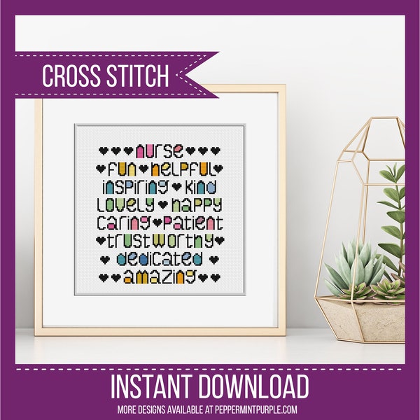 Nurse Cross Stitch - Etsy