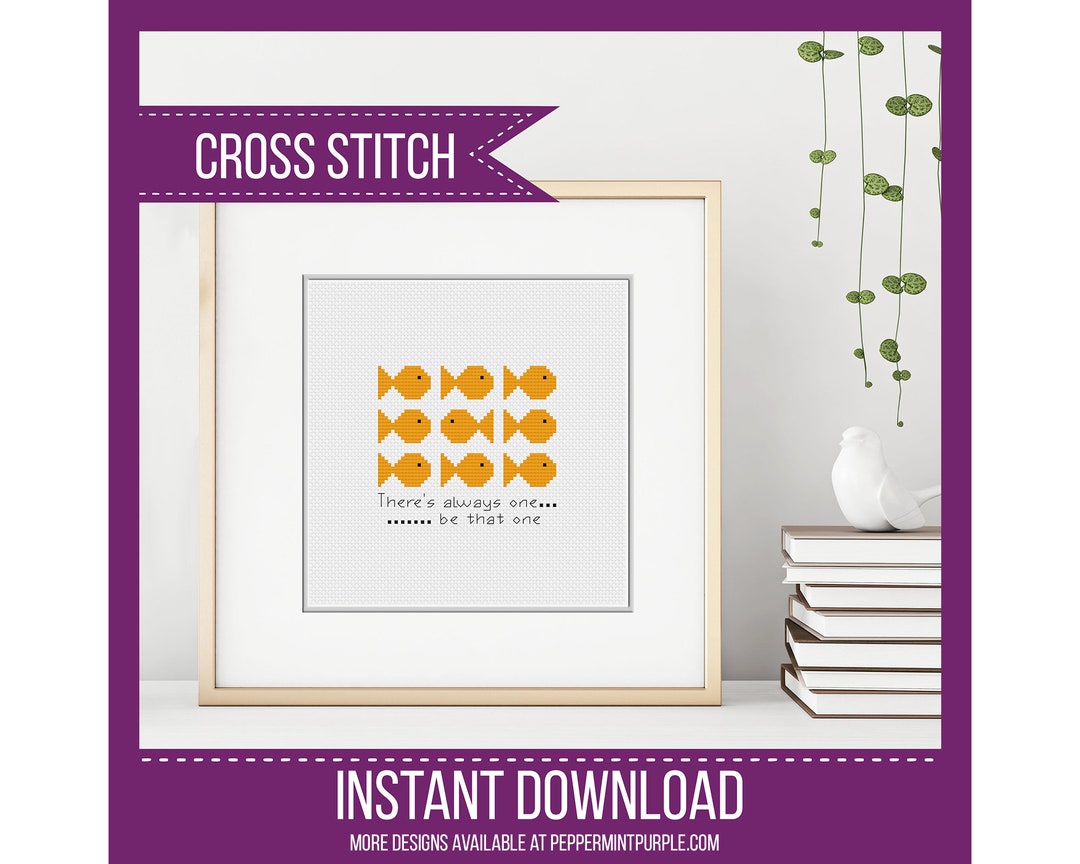 Cross Stitch Pattern Be the One Quick Cross Stitch Modern - Etsy