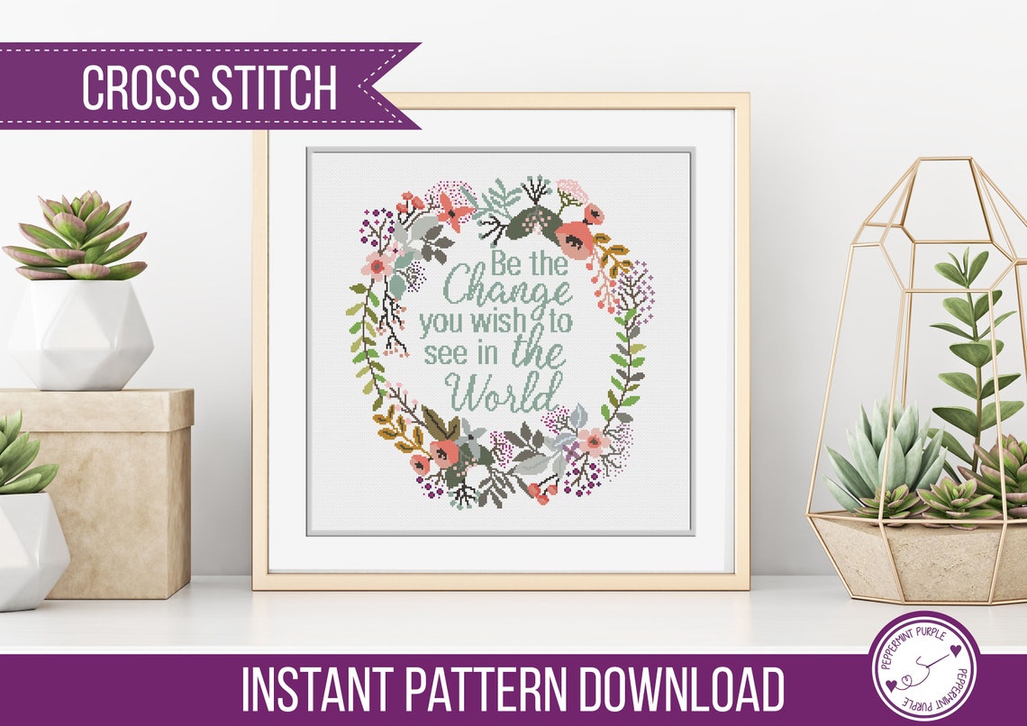 Cross Stitch Pattern Inspirational Cross Stitch Be the - Etsy