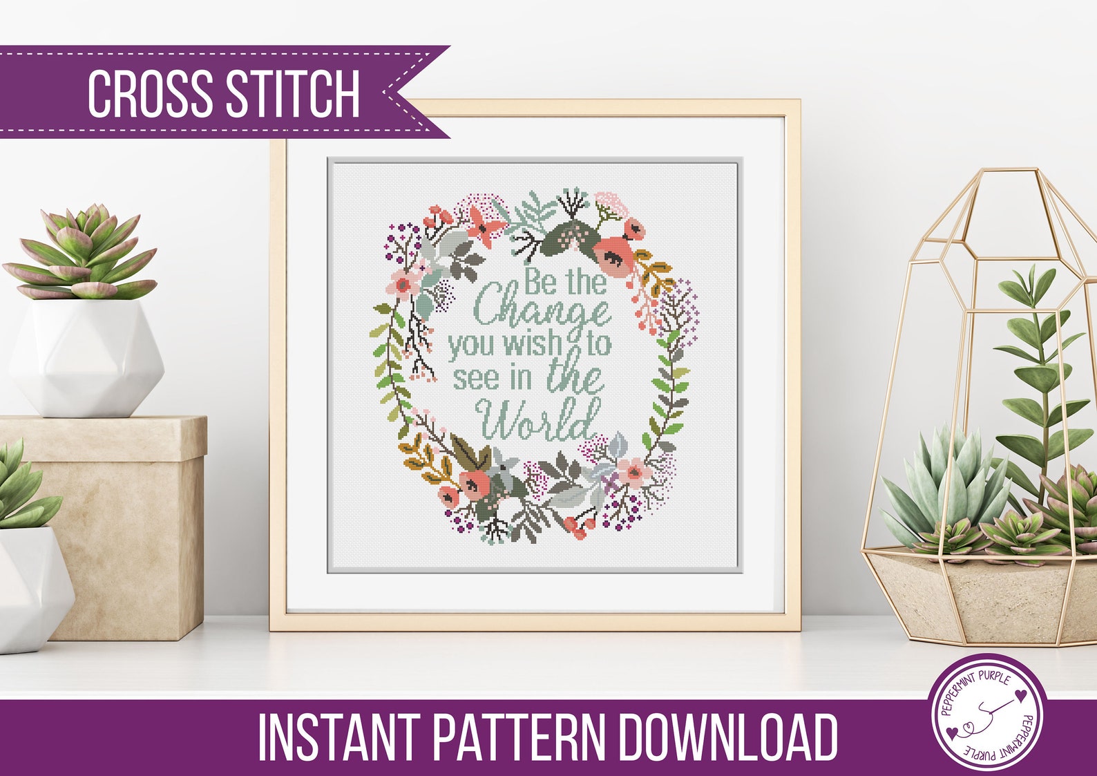 Cross Stitch Pattern Inspirational Cross Stitch Be the - Etsy