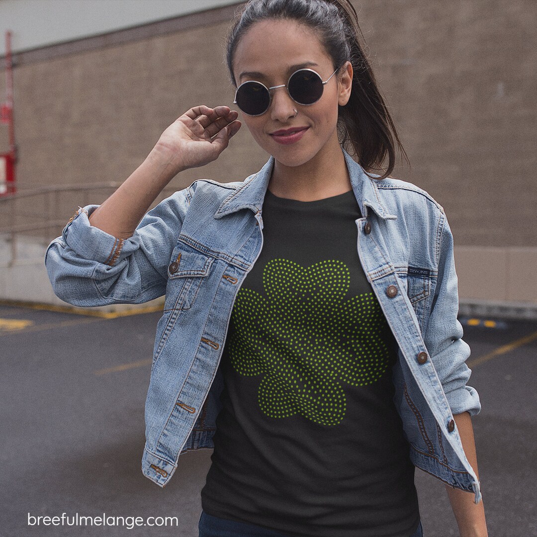 Filled 4 Leaf Clover Design 10ss Rhinestone Template, Instant Download ...