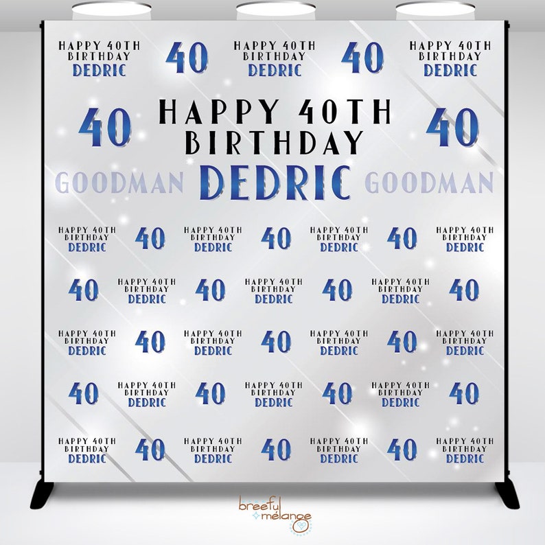 Birthday Flare Step and Repeat With 3D Text Personalized | Etsy