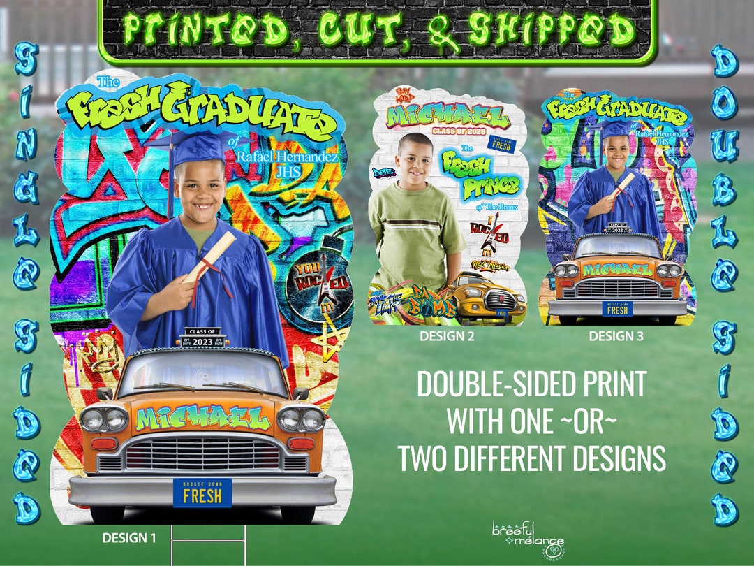 Fresh Graduate Lawn Sign, Single or Double-sided, Graduation Yard Sign ...