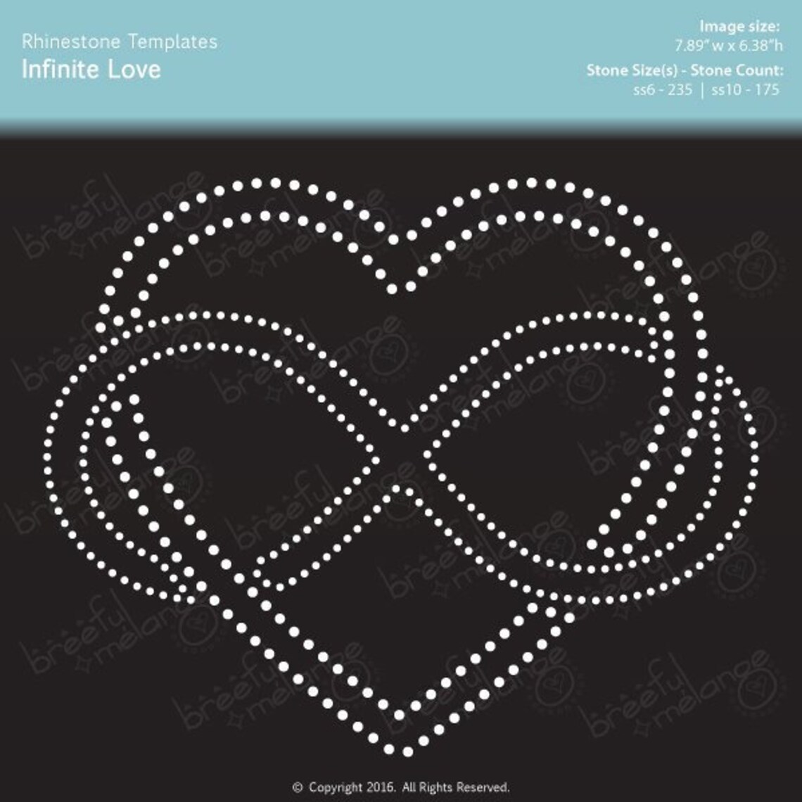 Infinite Love Ss6 Ss10 Stones Rhinestone Template Instant - Etsy